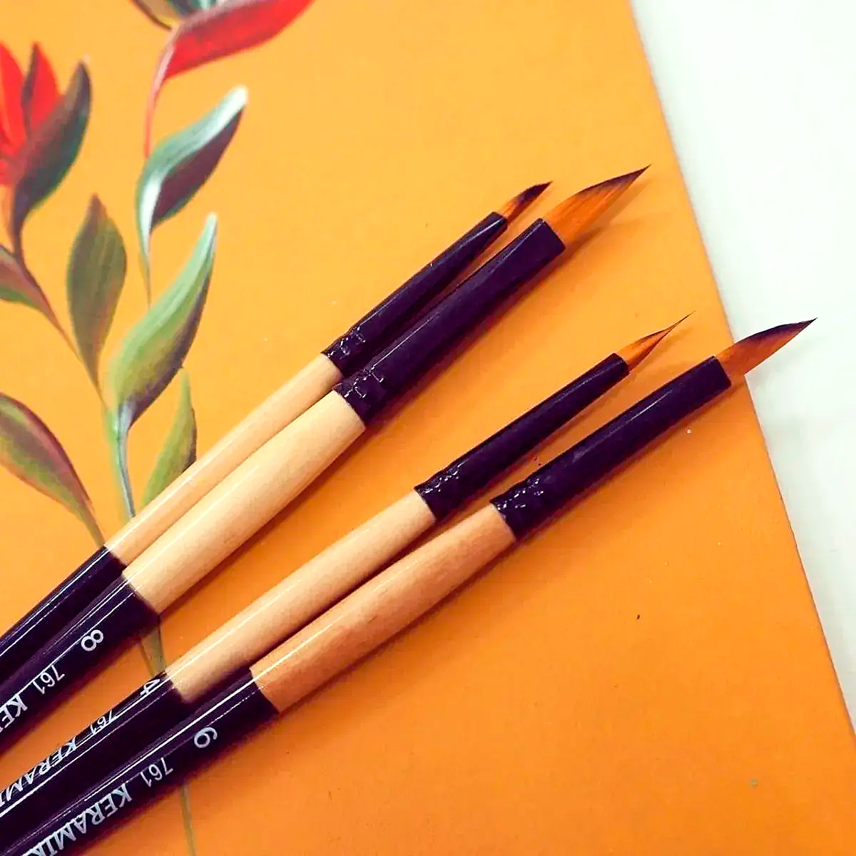 Kit Pincel Keramik Wedge 761 Triangular Para Caligrafia Aquarela C/4 ...